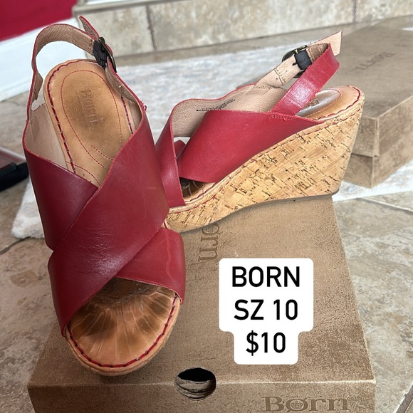 Born | Shoes | Red Wedges | Poshmark